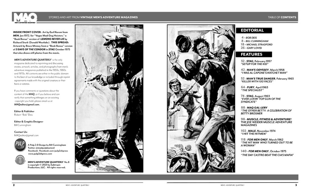 The MEN'S ADVENTURE QUARTERLY #8, Hit Men — "NOIR" Edition (black ...
