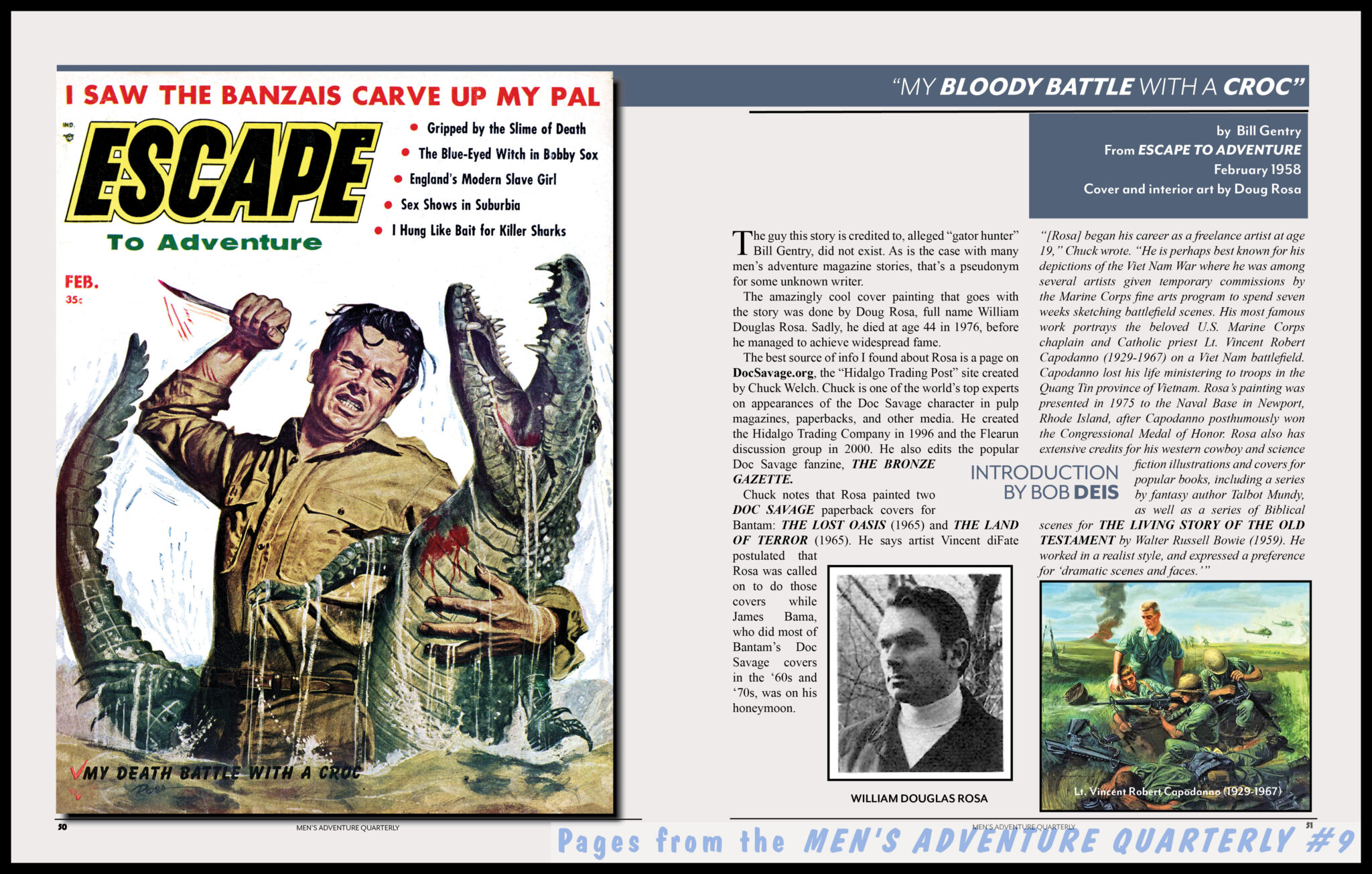 The MEN’S ADVENTURE QUARTERLY #9, the “Croc Attack” issue - The Men's ...