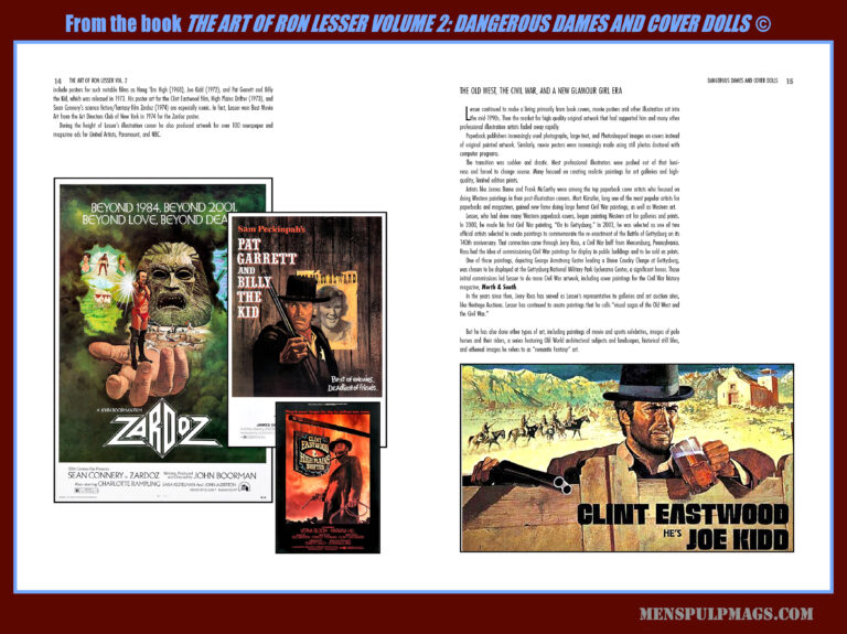 OUT NOW! THE ART OF RON LESSER, VOL. 2 - The Men's Adventure Magazines Blog